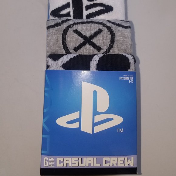Bioworld | Underwear & Socks | Playstation Mens Casual Crew Socks 6 ...